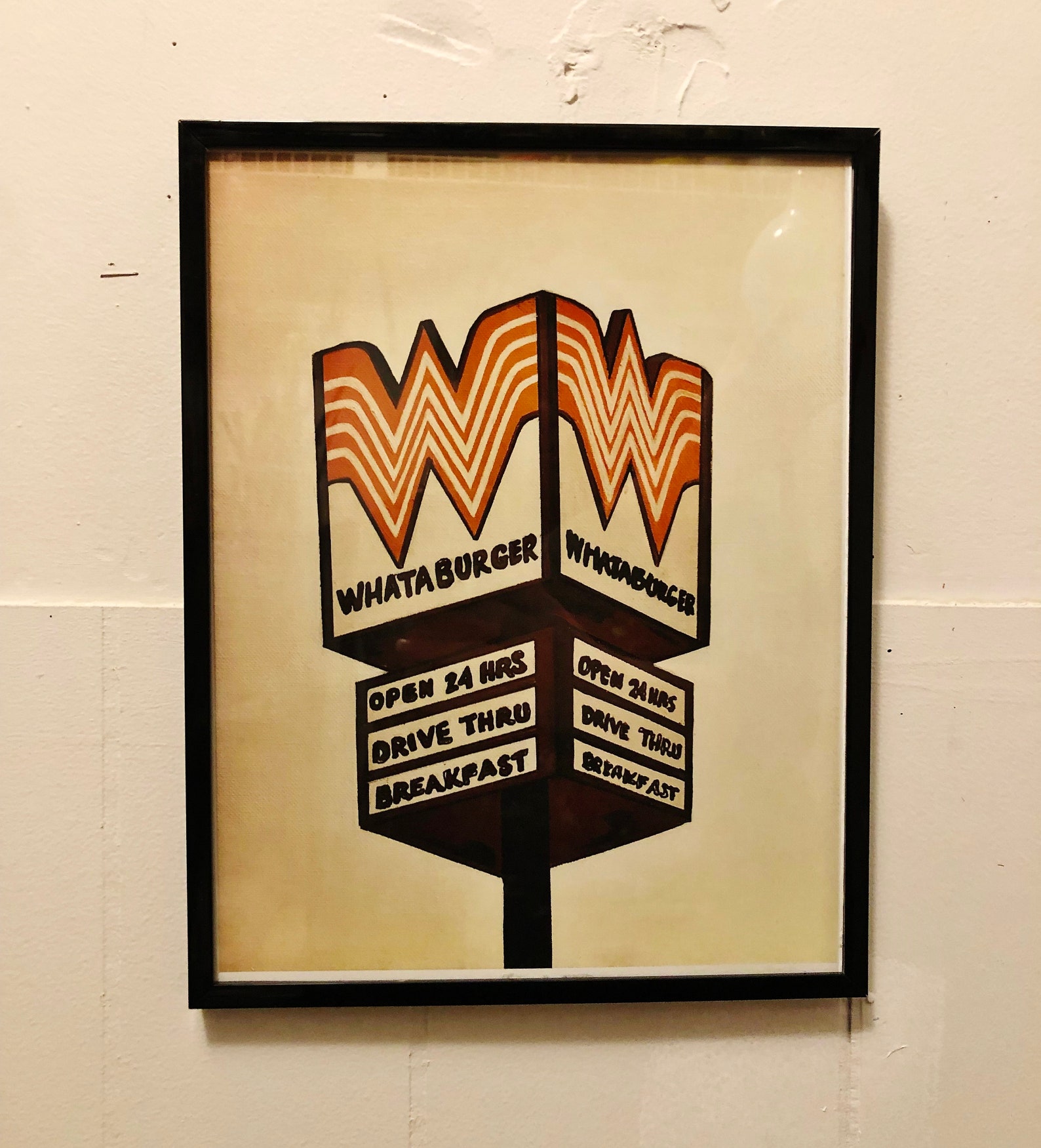 PRINT Vintage Whataburger Sign Houston | Etsy
