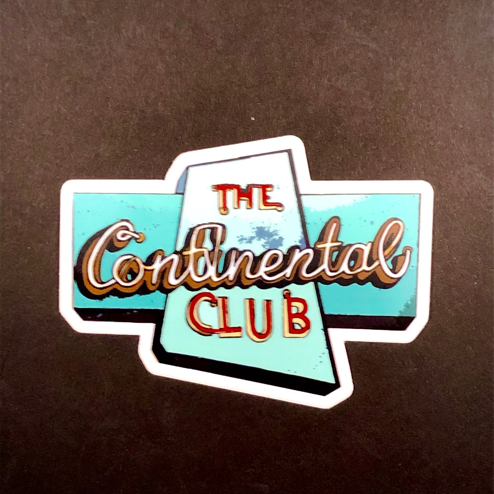 VINYL STICKER the Continental Club Sign Houston Texas - Etsy