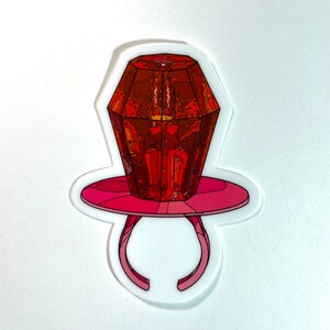 VINYL STICKER Red Ring Pop - Etsy