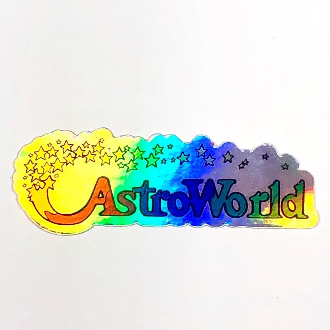 VINYL STICKER HOLOGRAPHIC Astroworld Themepark 1980s Logo - Etsy