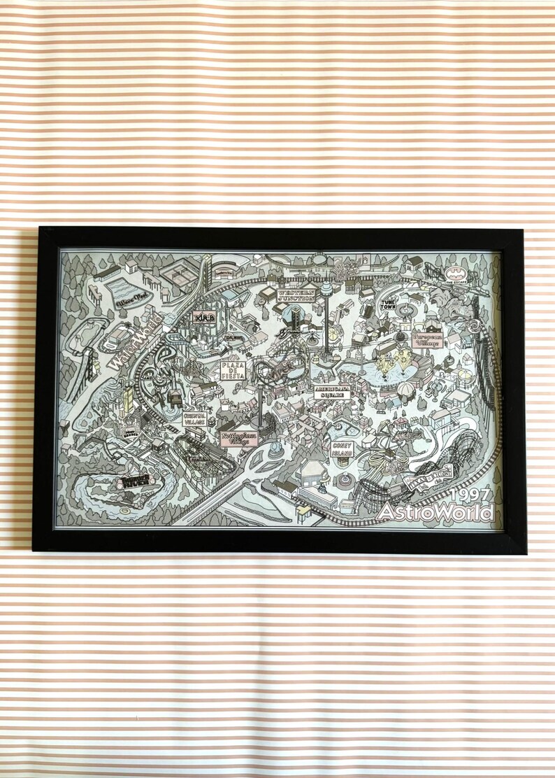 PRINT - Astroworld Theme Park Map - Etsy