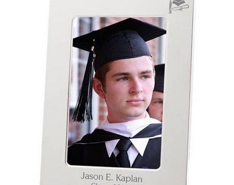 Engraved Silver Graduation Message Photo Frame Class of 2021 | Etsy