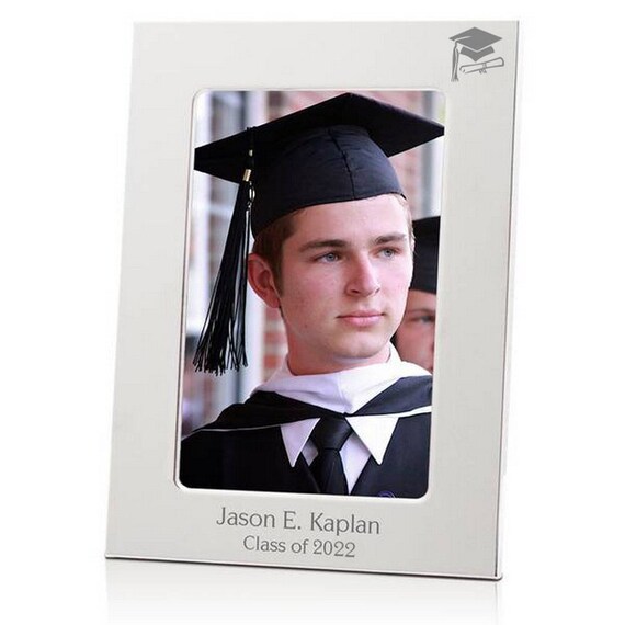 Engraved Custom Silver Graduation Frame 4x6 Class of 2022 - Etsy