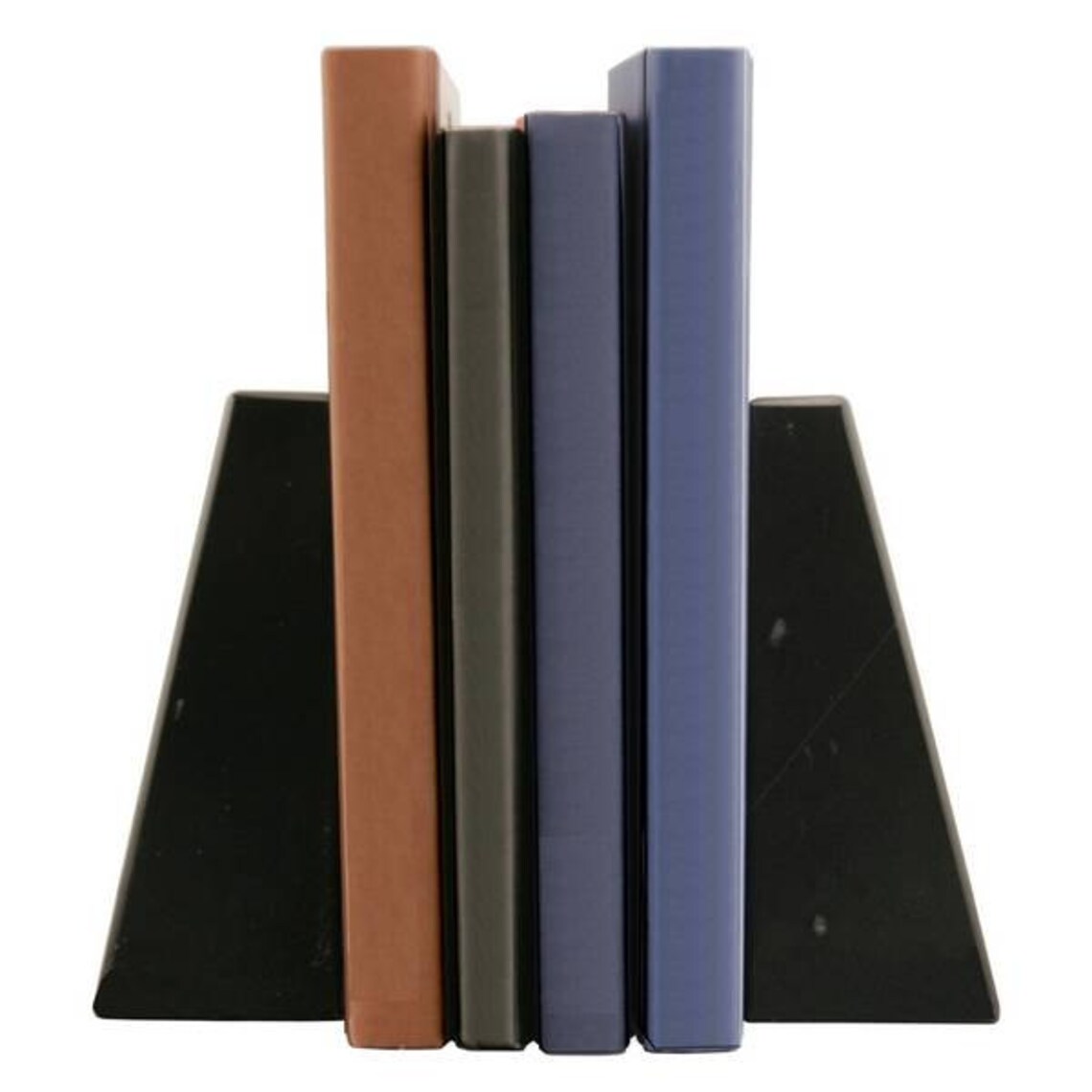 Black Marble Engraved Monogram Bookends Monogrammed Marble | Etsy