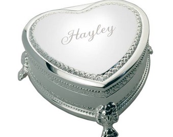 Silver Heart Box - Etsy