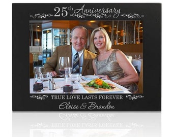 25th Photo Frame 25th Anniversary Photo Frame Silver Wedding - Etsy UK