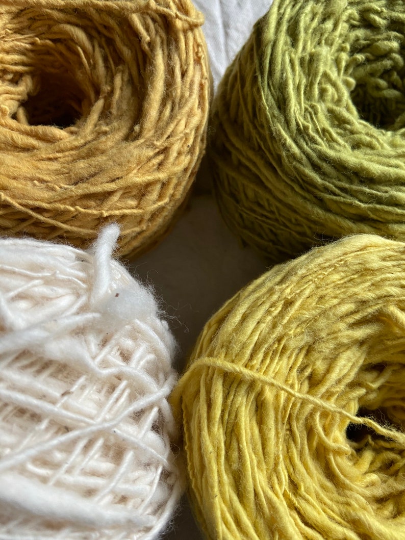 Organic Handspun Cotton Yarns in Natural Colors-dye / Caramel | Etsy