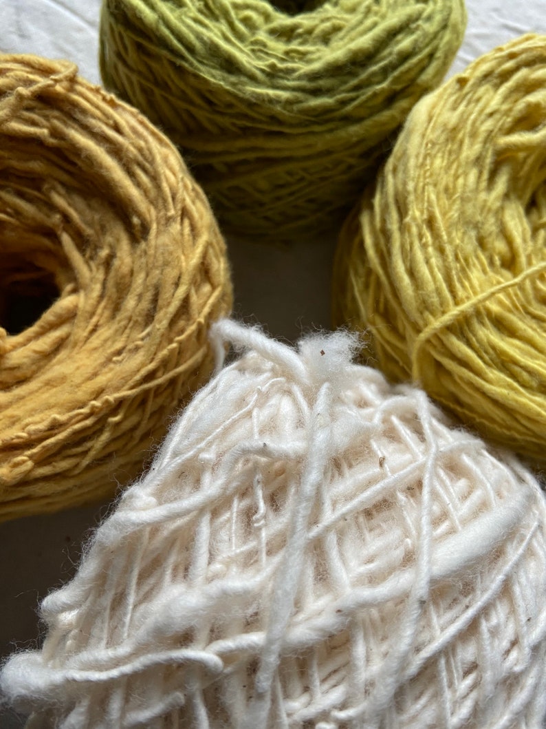 Organic Handspun Cotton Yarns in Natural Colors-dye / Caramel | Etsy