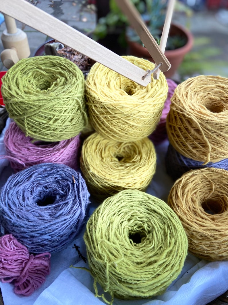 Organic Handspun Cotton Yarns in Natural Colors-dye / Caramel - Etsy