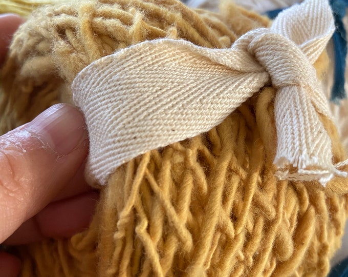 Organic Handspun Cotton Yarns in Natural Colors-dye / Caramel Yellow ...