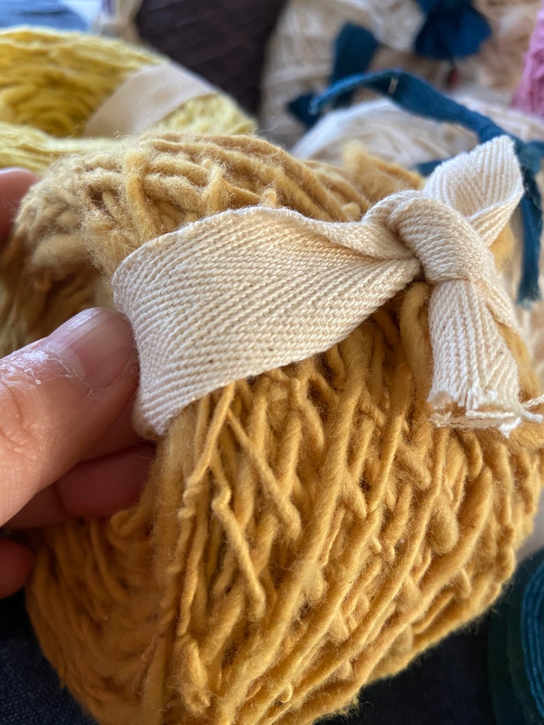 Organic Handspun Cotton Yarns in Natural Colors-dye / Caramel Yellow ...