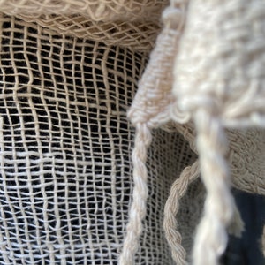 Organic All Natural Cotton Handwoven Scarf - Etsy
