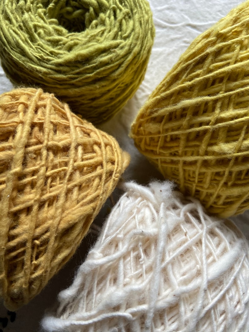 Organic Handspun Cotton Yarns in Natural Colors-dye / Caramel - Etsy
