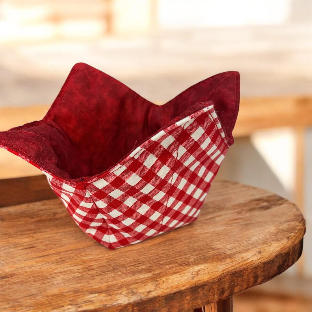 Red Gingham Ice Cream Cozy - Etsy