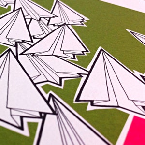 Hand Drawn Paper Planes 'flock' Paper Airplanes - Etsy