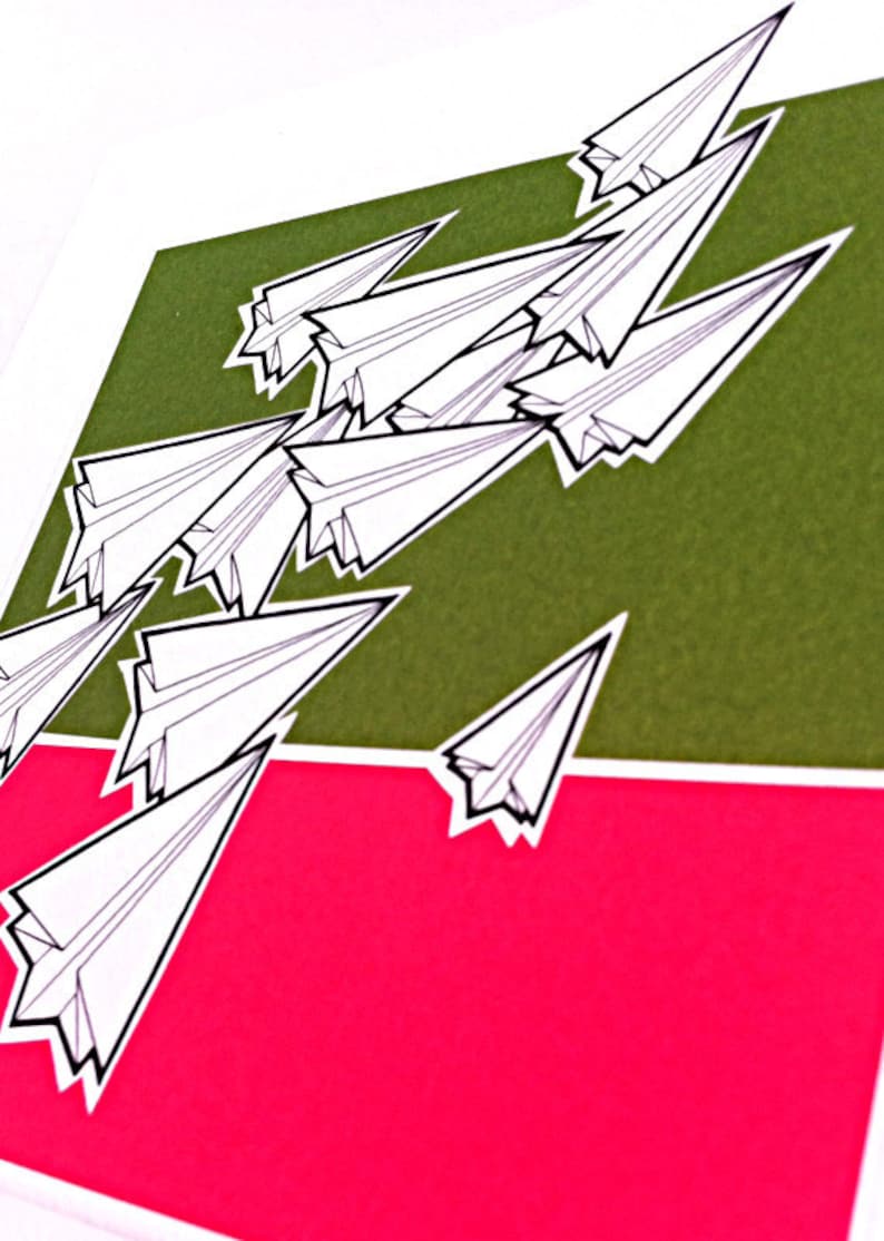 Hand Drawn Paper Planes 'flock' Paper Airplanes - Etsy