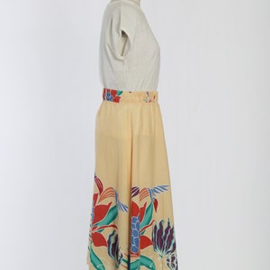 Island Vibes Skirt Vintage 70s Tropical Cotton Skirt - Etsy