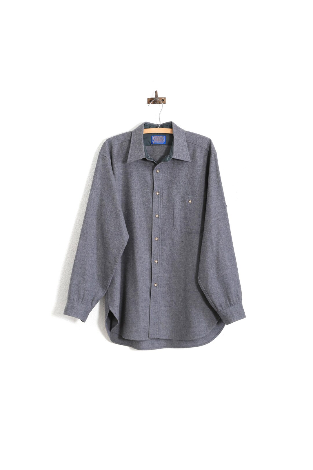 50s Pendleton | Vintage 1950s Gray Pendleton Wool Leather Patch Elbows ...