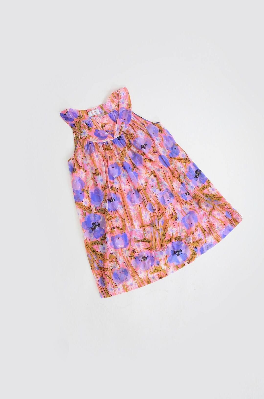 Vintage 60s Vera Floral Nightgown Mini Dress - Etsy