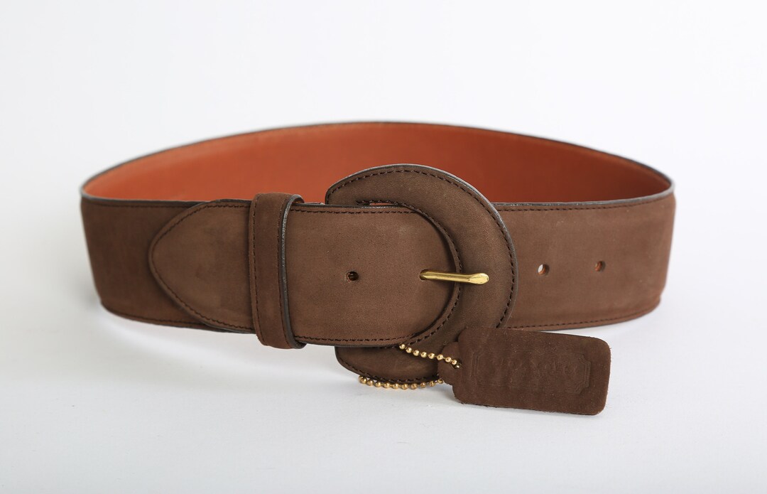 Coach Belt | Vintage Coach Wide Brown Leather Belt Sz. Small - Etsy