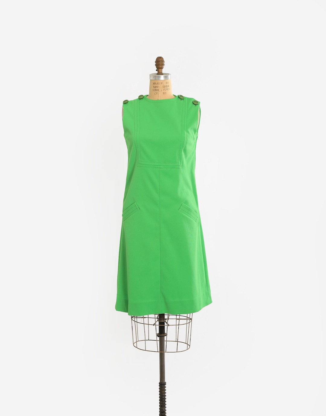 60s Green MOD Shift Dress - Etsy