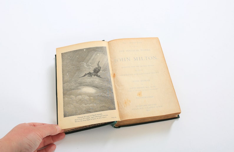 Antique 1886 Milton's Poems Book | the Poetical Works of John Milton ...