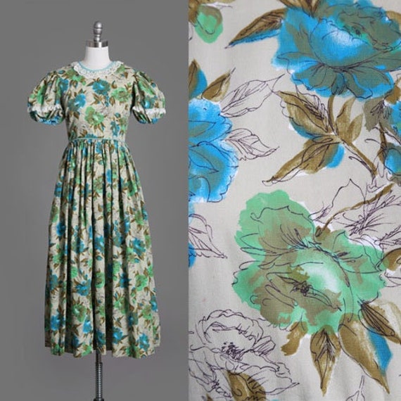 60s floral maxi dress - Gem