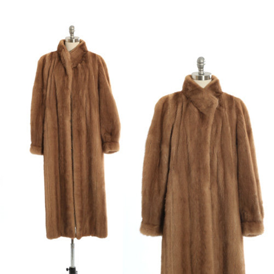 Autumn Haze Luxury Mink Fur Coat | Vintage 50s Long Mink Fur Coat - Etsy