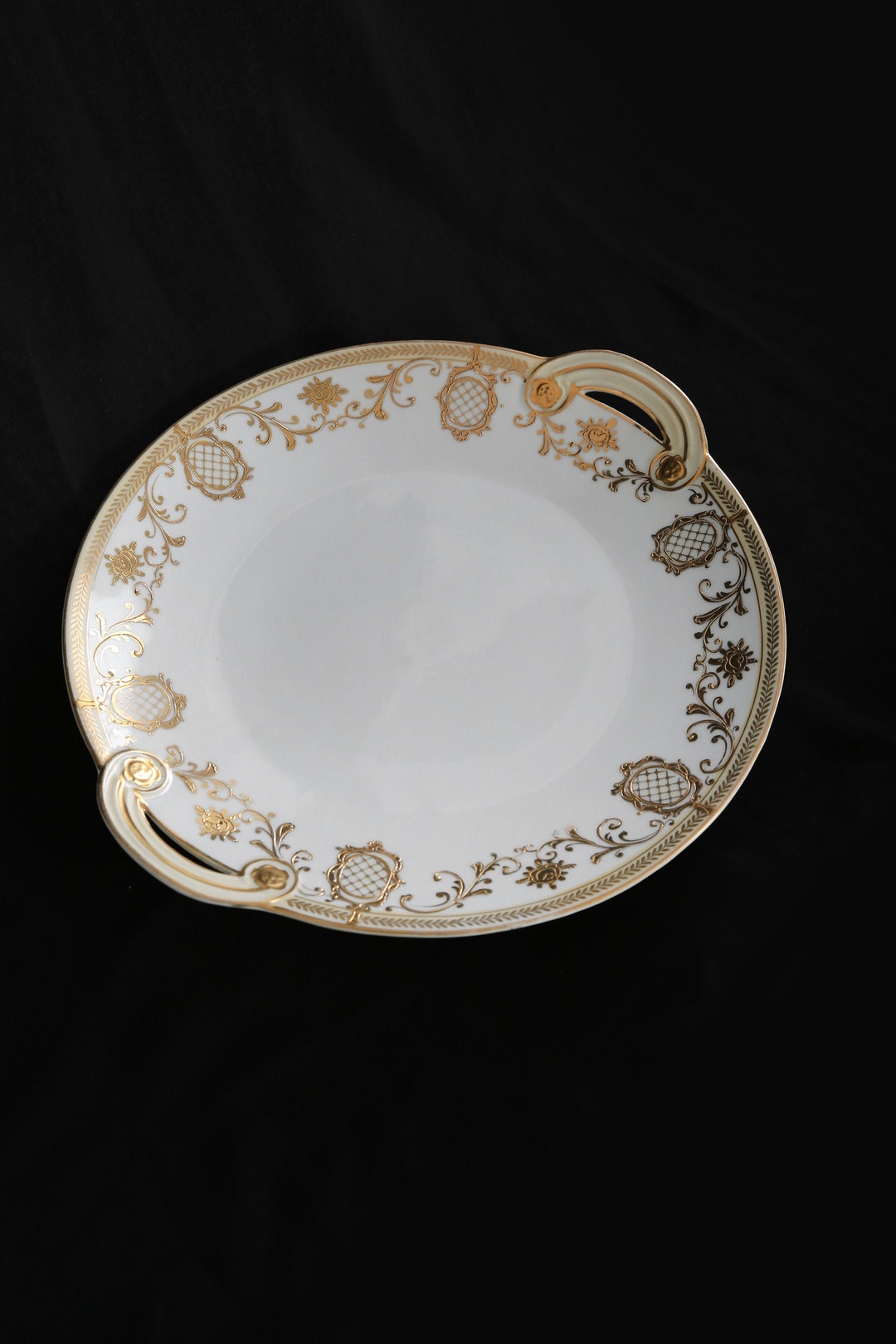 Vintage Noritake Gold Gilded Hand Painted Porcelain Plate Platter - Etsy