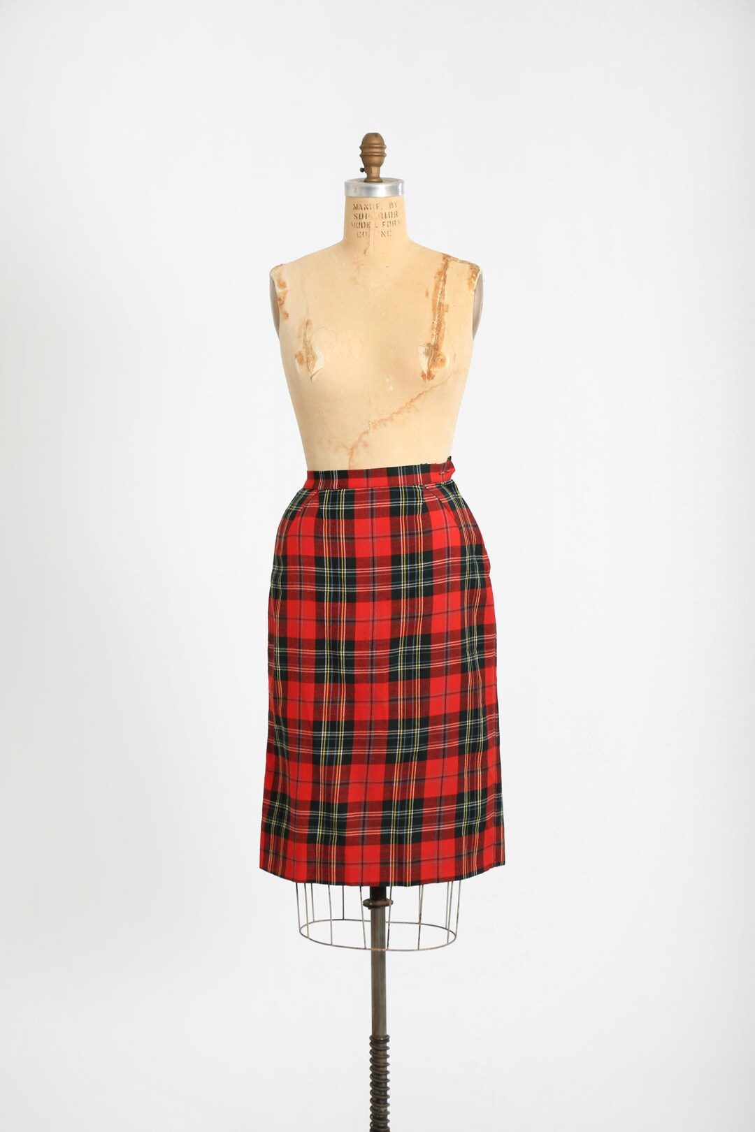 Vintage 40s Jantzen Red Wool High Waist Skirt - Etsy