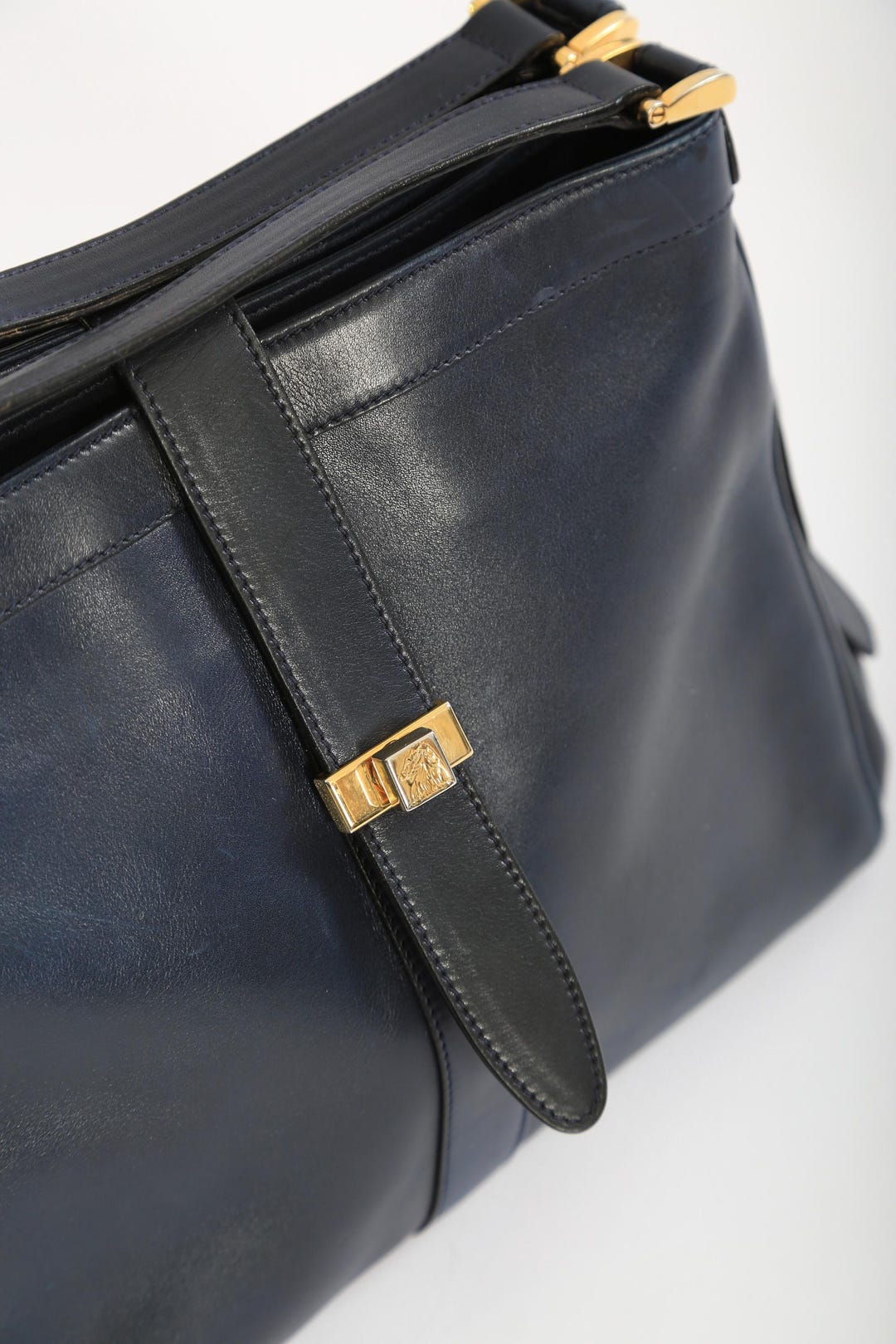 Mark Cross Leather Purse | Vintage 1960s Mark Cross Italian Navy Blue ...