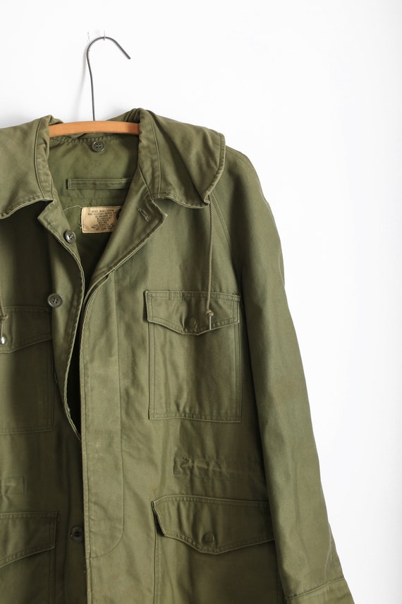 Vietnam Era M 65 Military issue US Army green hooded … - Gem