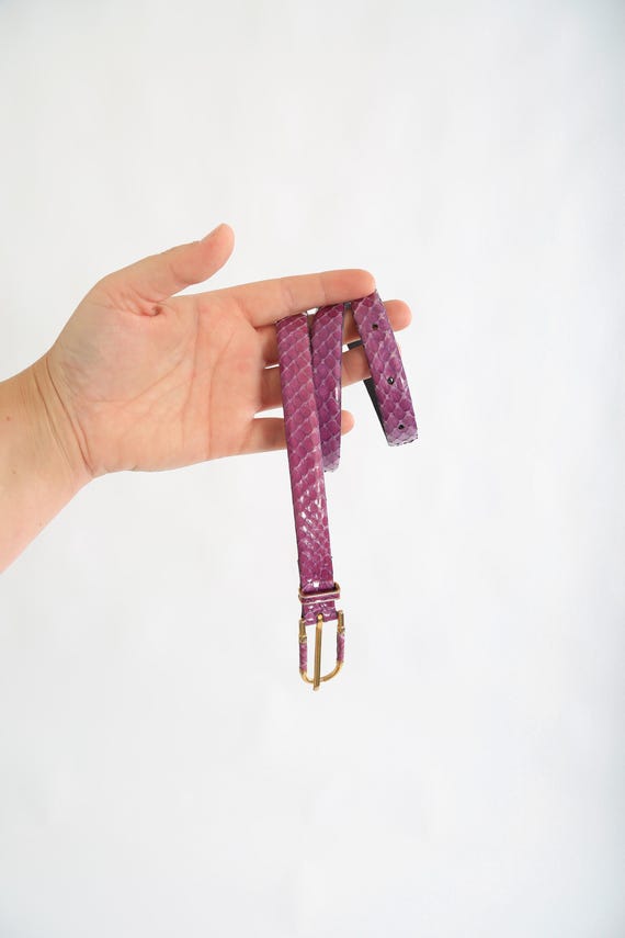 purple leather snake skin - Gem