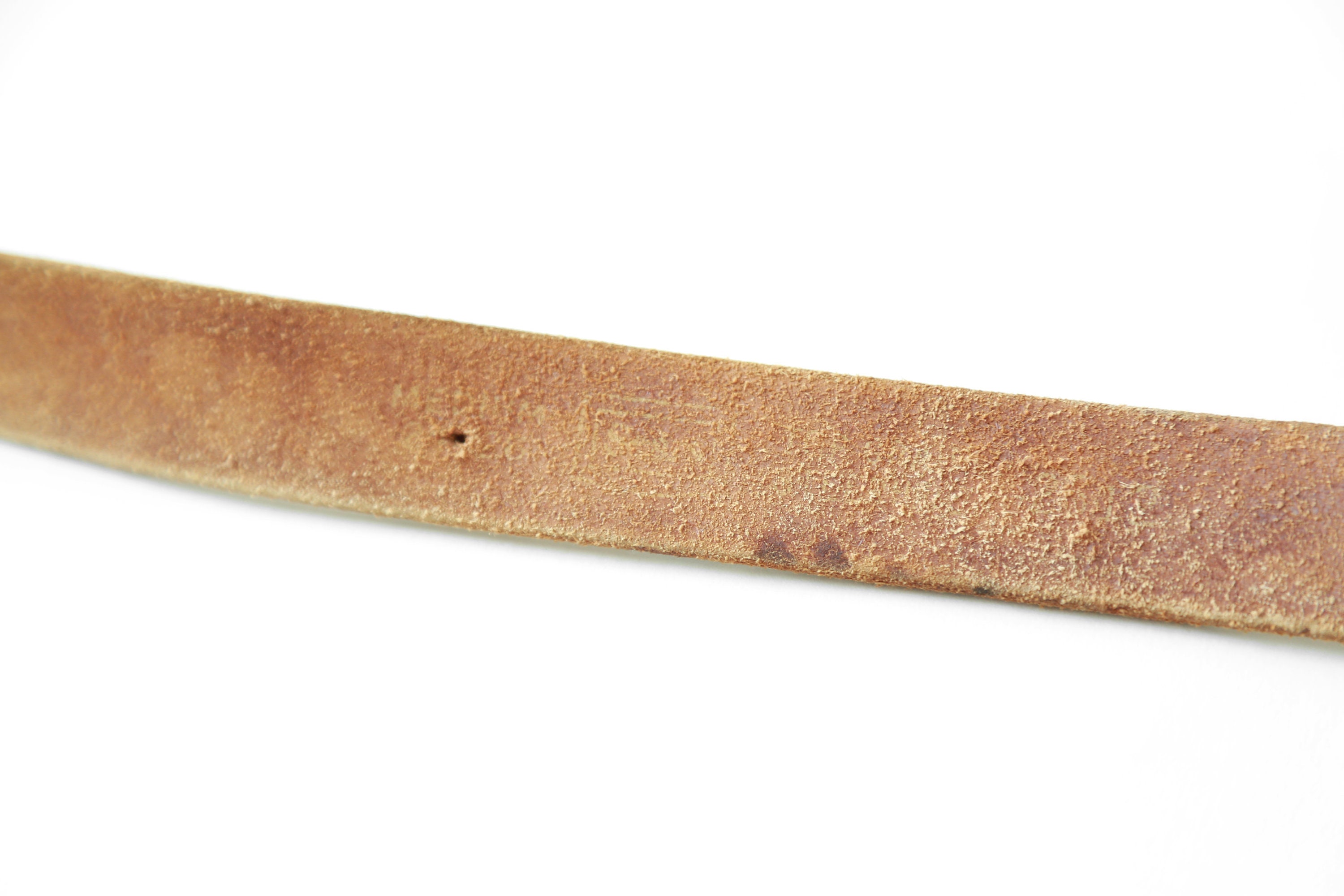 Tooled Leather Belt | Vintage 70s Brass Buckle Leather Acorn Belt - Etsy