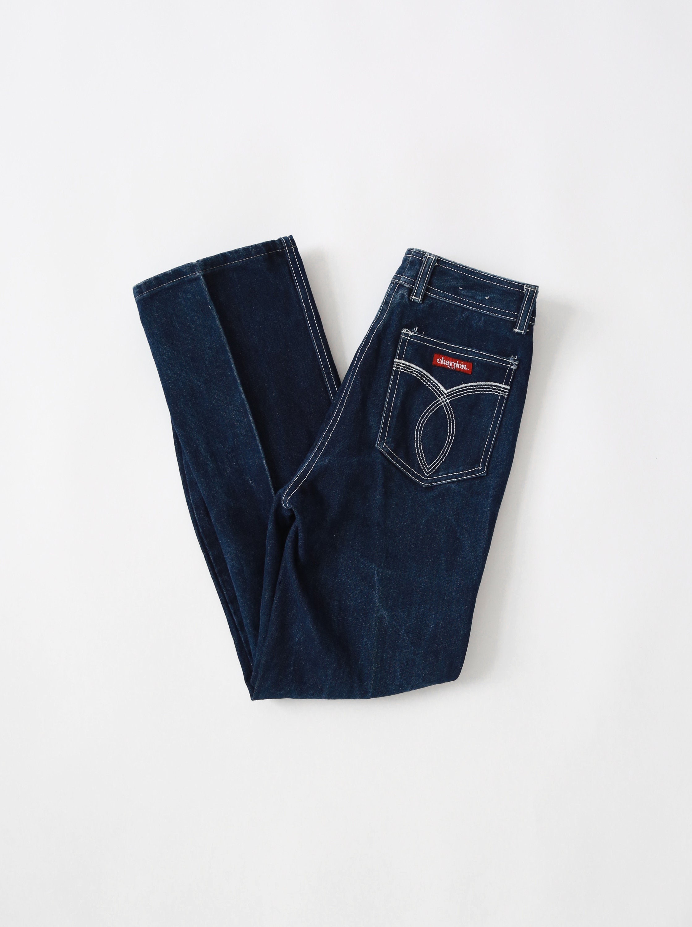 70s French Jeans | Vintage 70s Chardon French Jeans | Dark Indigo ...
