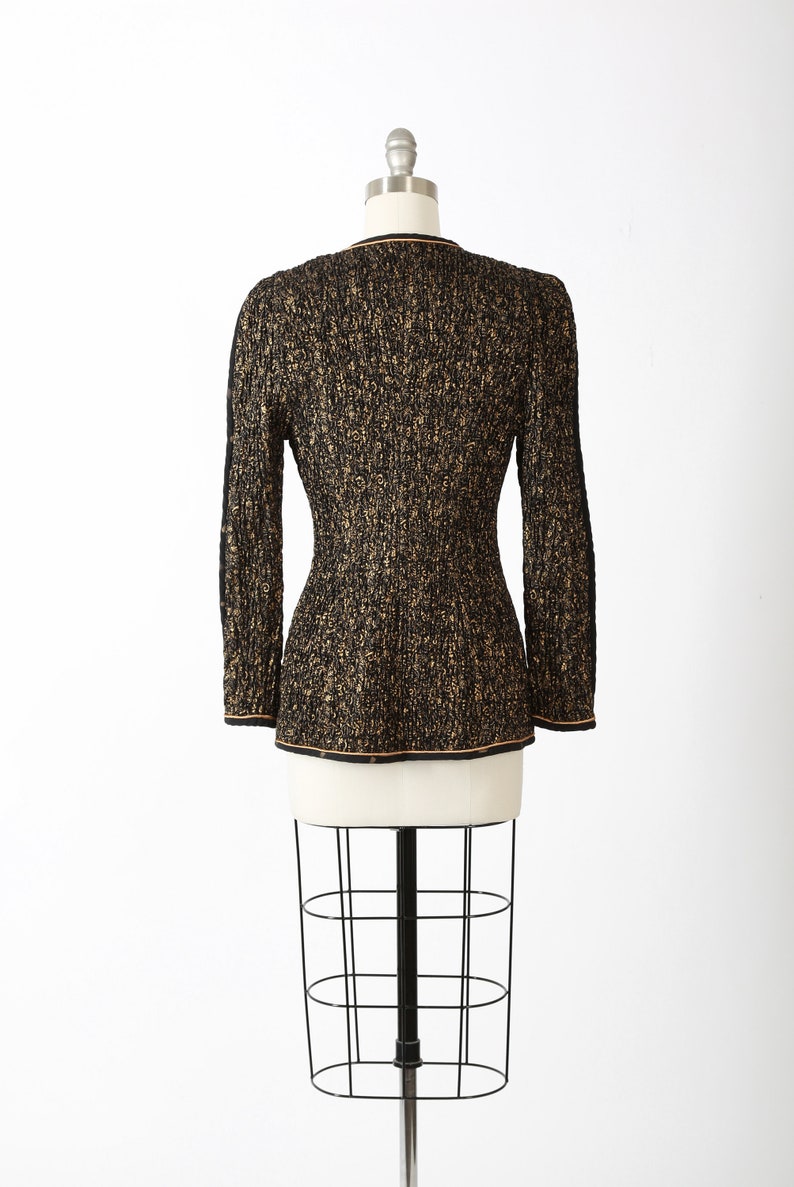 Jeanne Marc Gold Black Wearable Art Jacket - Etsy