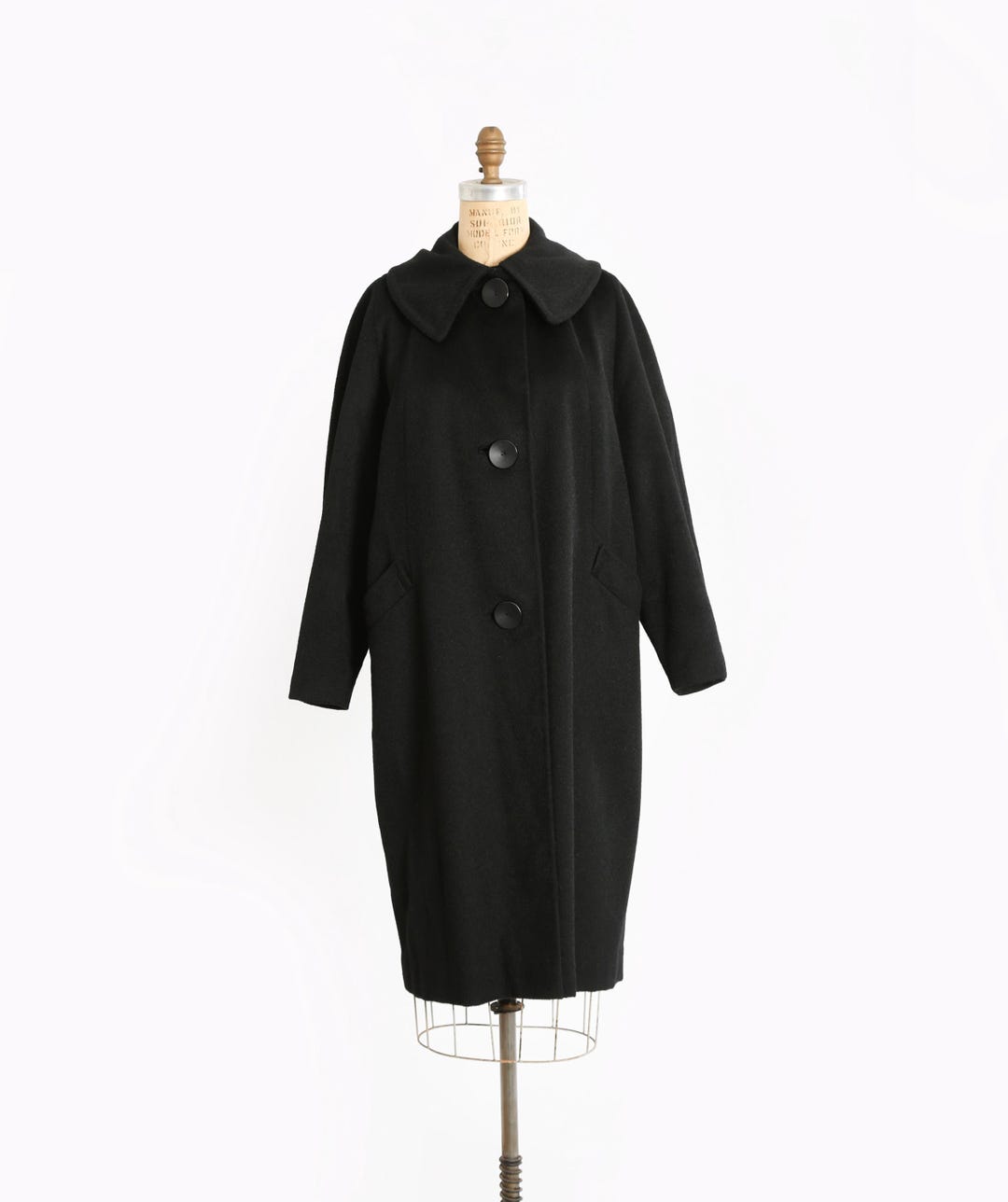 Forstmann Wool Coat | Vintage 50s Black Wool Coat - Etsy