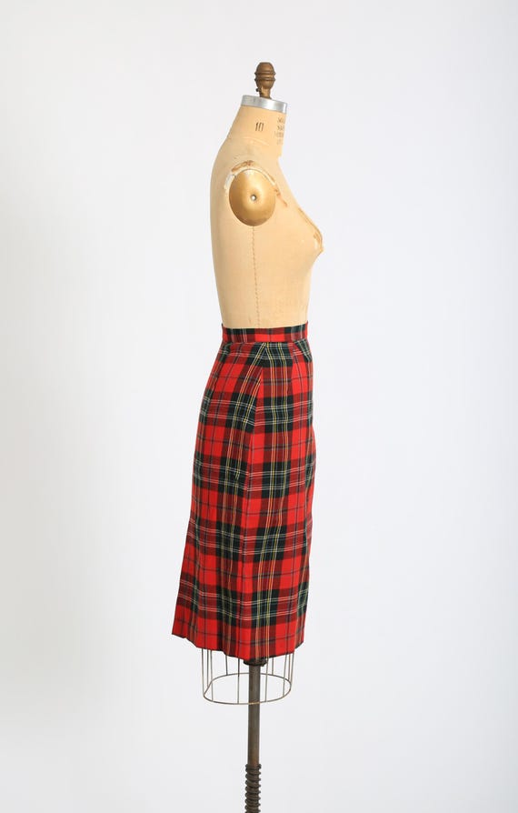 Vintage 40s Jantzen red wool high waist skirt - Gem