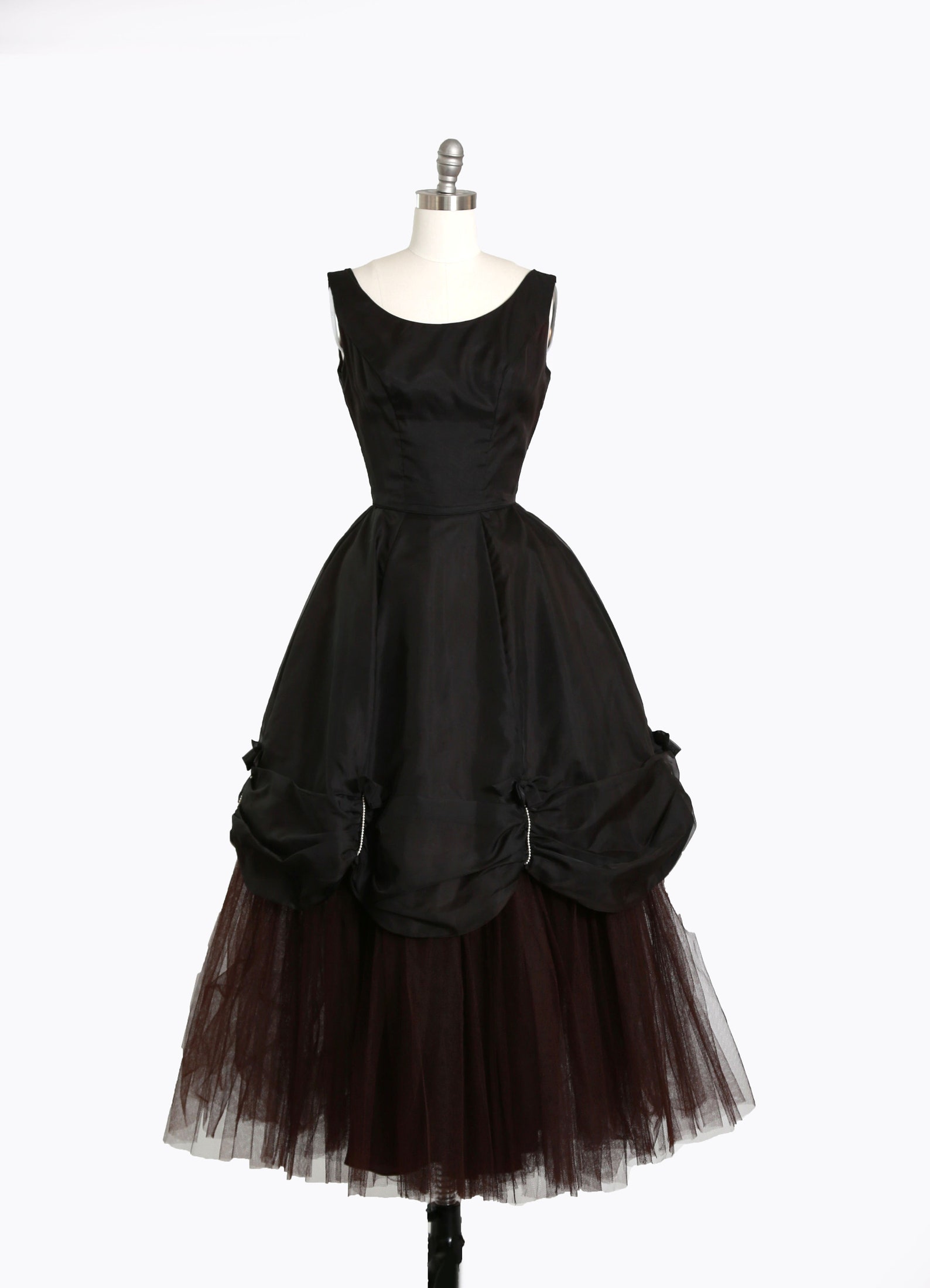 Emma Domb Gown Vintage 50s Emma Domb Black Beaded Pearl - Etsy