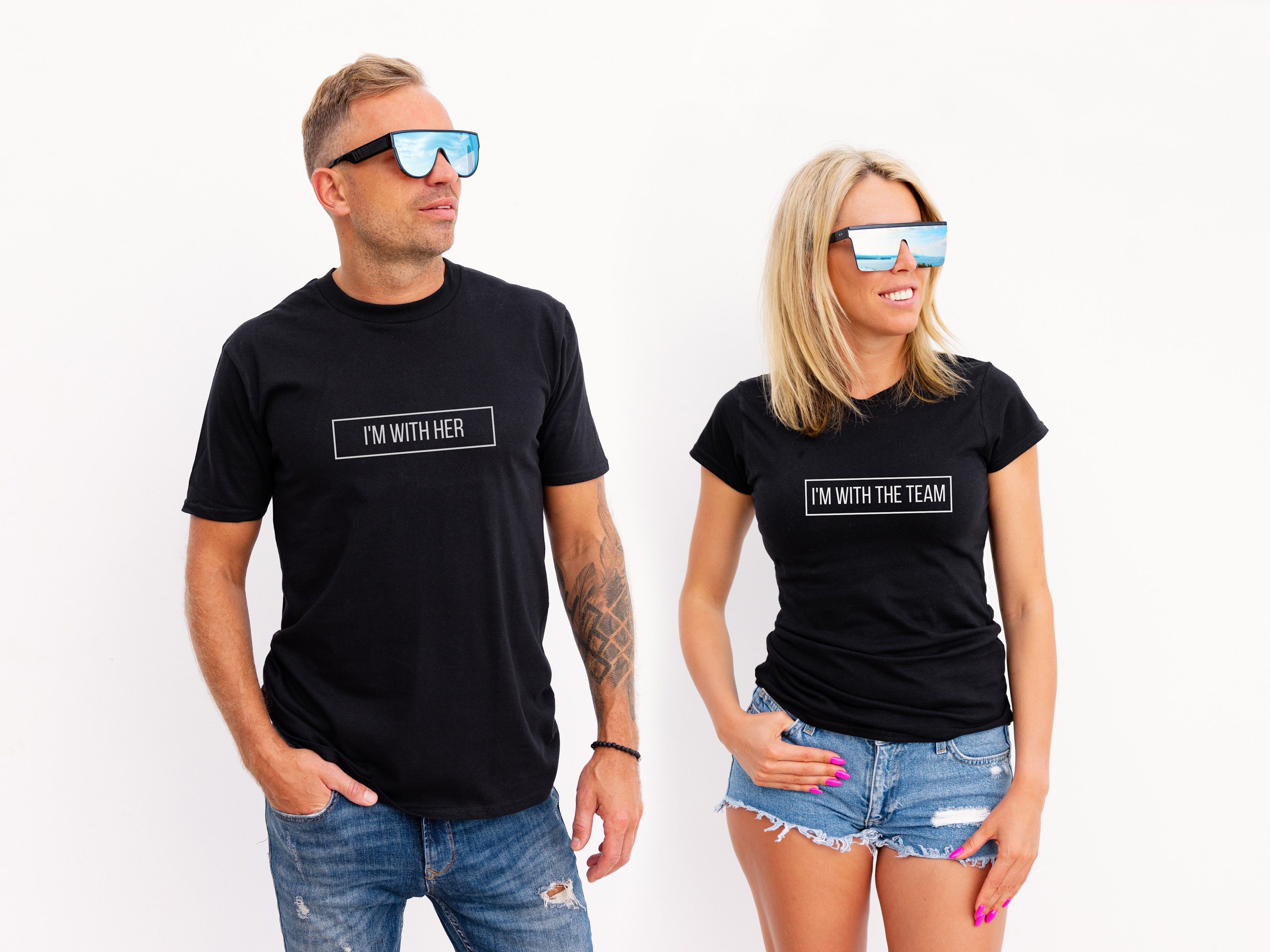 Dynamic Duo Couples Shirts for Team Spirit: 'i'm With the Team' Shirt ...