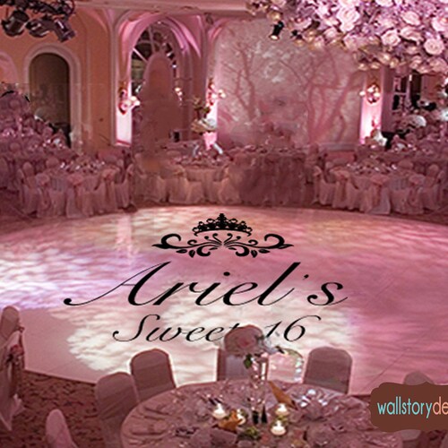 Sweet 16 Dance Floor Decal Personalized Custom Name With - Etsy
