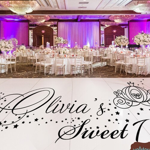 Sweet 16 Dance Floor Decal Personalized Custom Name Small - Etsy