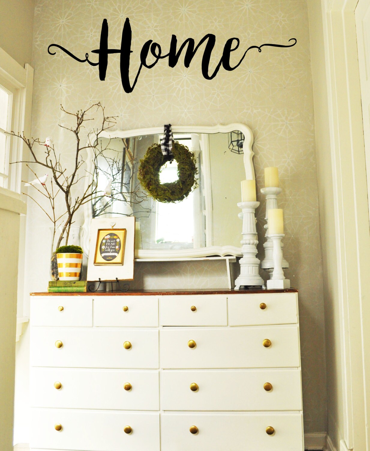 Wall Quotes - HOME - Family Entry Vinyl Wall Decal - Popular Modern ...