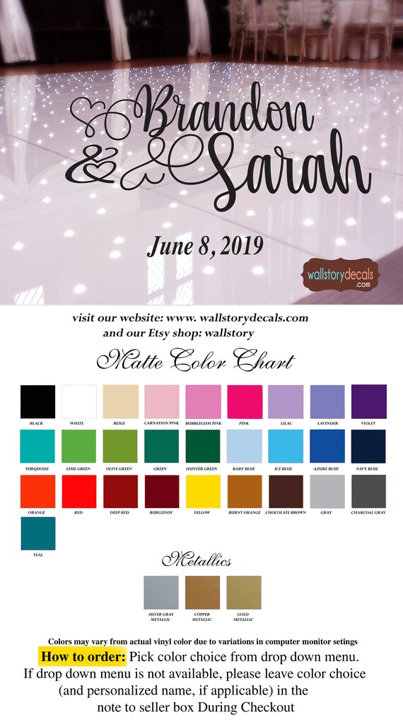Wedding Logo Dance Floor Decal Wedding Day Modern - Etsy