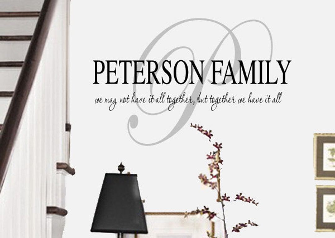 Unique Custom Family Last Name Wall Decals Quotes for Sign Personalized ...