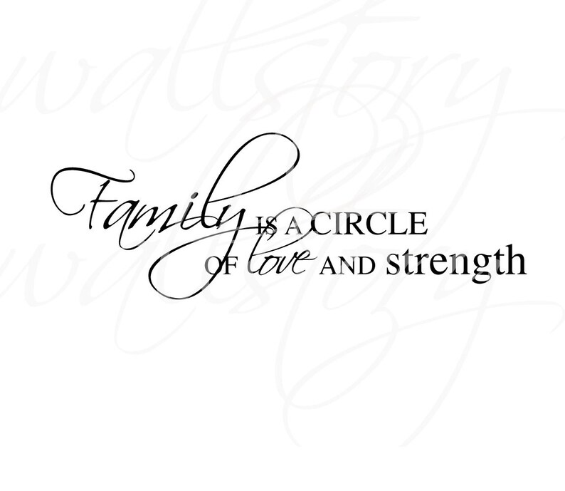 Family Wall Quote Family is a Circle of Love and Strength - Etsy