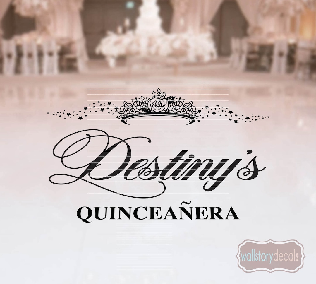 Personalized Quinceanera Dance Floor Decal – Sweet 15 Vinyl Lettering ...