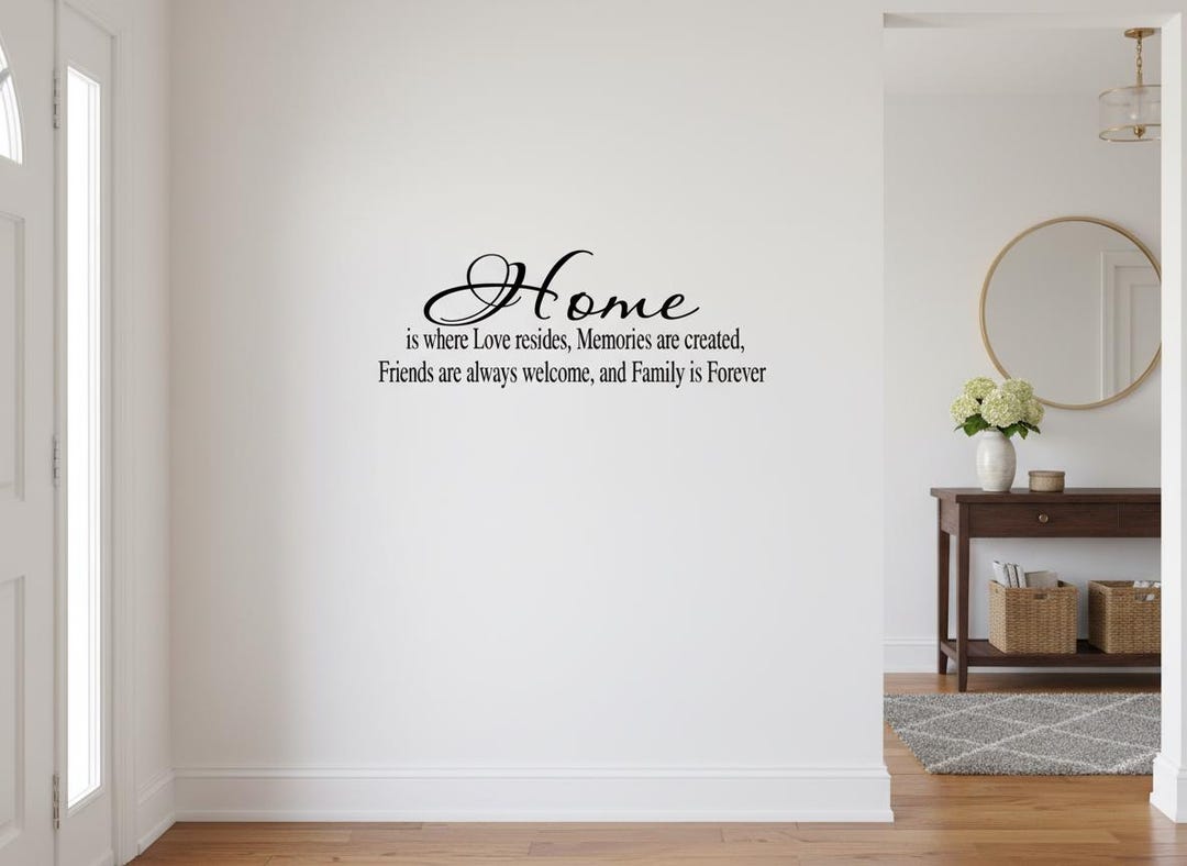 Family Wall Decal | HOME is Where Love Resides | Home Quote - Etsy