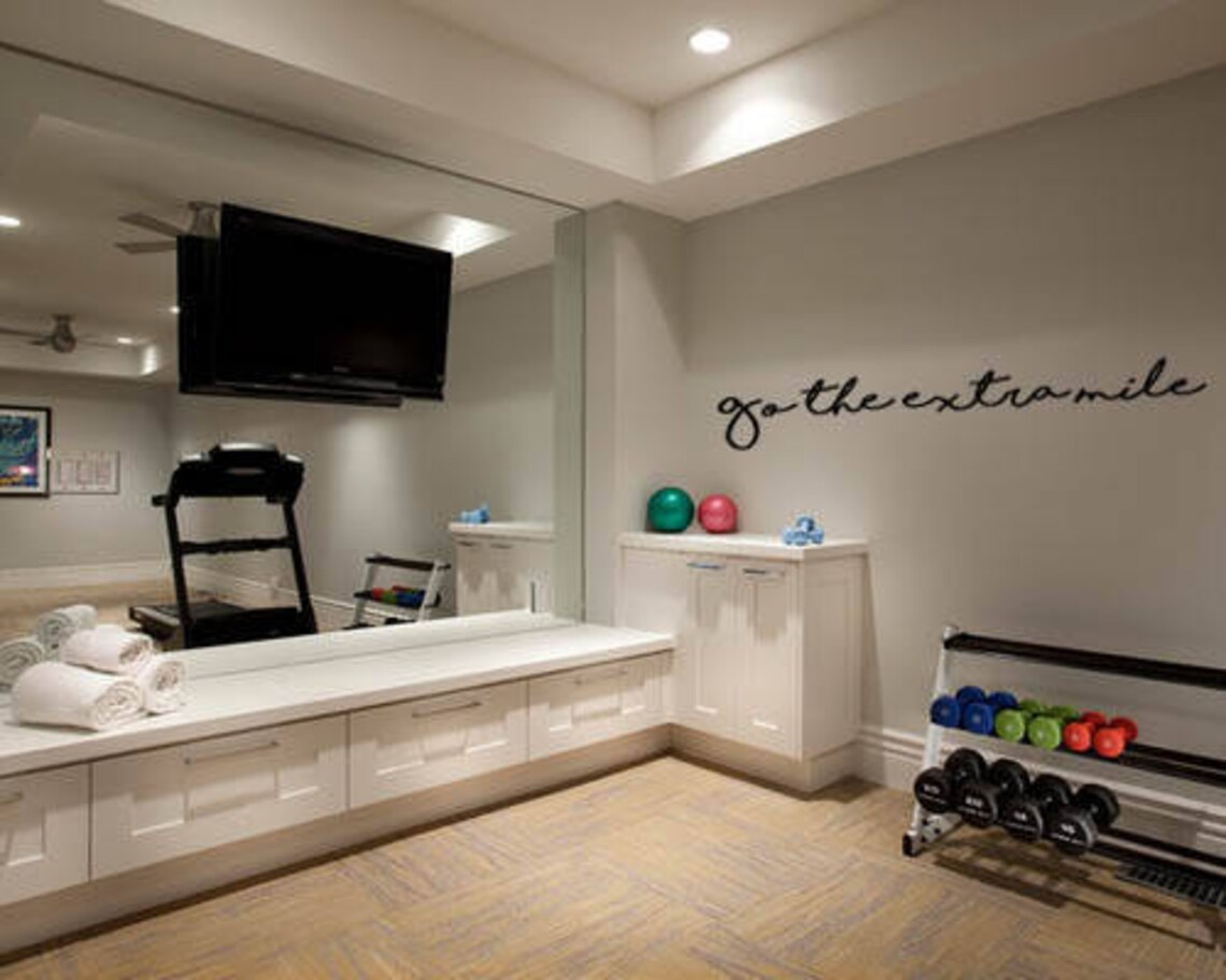 Gym fitness decal fitness wall decal Workout Room art Decal | Etsy