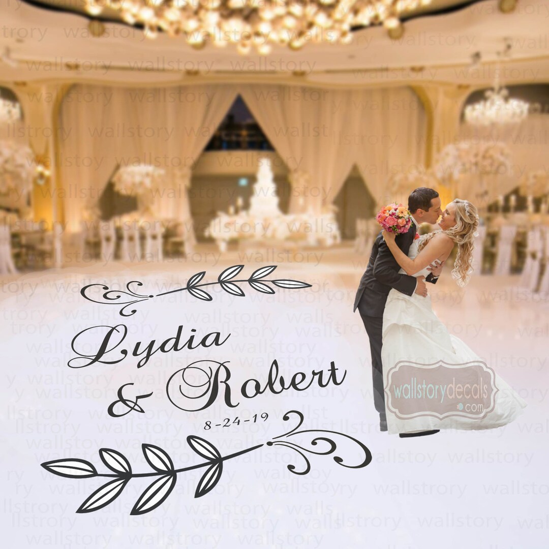 Personalized Wedding Floor Signage Decor | Vinyl Decal for Dance Floor ...